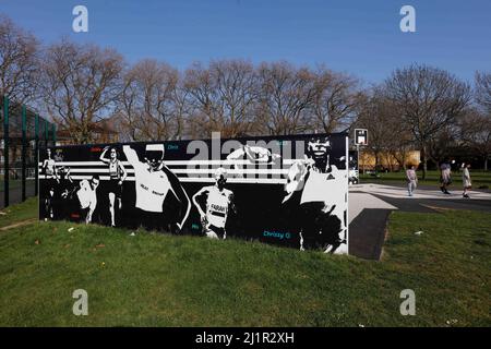 26th March 2022 ; Mabley Green, Hackney England; Reflection of the ...