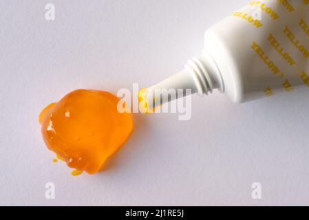 Yellow Food Coloring Gel Stock Photo - Alamy