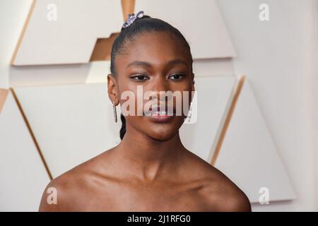 Demi Singleton walking on the red carpet at the 94th Academy Awards ...