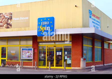 Eurospin logo advertising sign Stock Photo - Alamy
