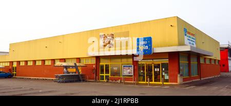 Eurospin logo advertising sign Stock Photo - Alamy