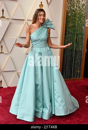 Jessica Serfaty arrives at the Oscars on Sunday, March 27, 2022, at the ...