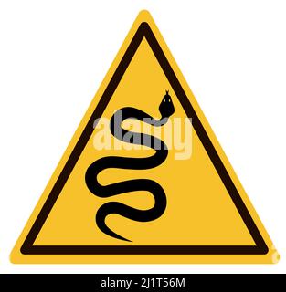 Snake warning sign. Danger. Poisonous snakes Vector illustration Stock ...