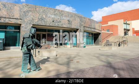 The Terrell Library, Washington State University in Pullman, Washington, USA; Terry Allen's Art ...