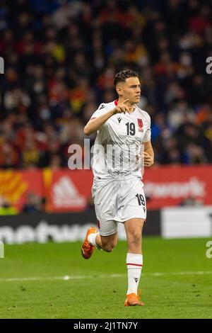 Kristian Asllani of Albania during the International Friendly football ...