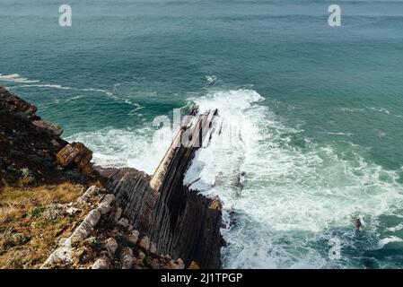 The beach in Sopelana near Bilbao in the Basque Country, Spain Stock ...