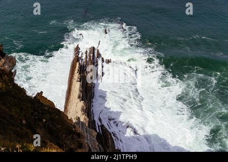 The beach in Sopelana near Bilbao in the Basque Country, Spain Stock ...