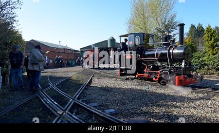 Former Penrhyn Slate Quarry locomotives lined up for a gala at at the ...