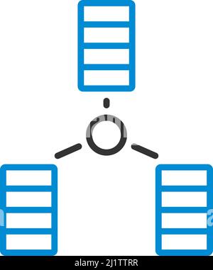 Database Icon. Editable Bold Outline With Color Fill Design. Vector ...