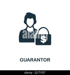 Guarantor line icon. Monochrome simple Guarantor outline icon for ...
