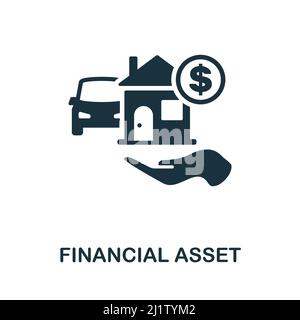 Financial Asset line icon. Monochrome simple Financial Asset outline ...