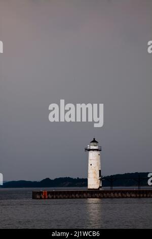 Manistee Pier Lighthouse Along Lake Michigan Stock Photo - Alamy