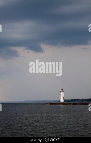 Manistee Pier Lighthouse Along Lake Michigan Stock Photo - Alamy