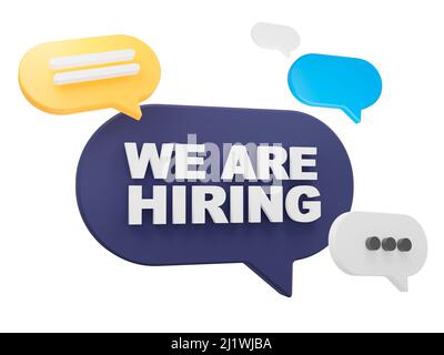 We are hiring, 3d renders illustration Stock Photo - Alamy