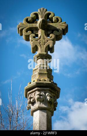 Stone carved cross Stock Photo - Alamy