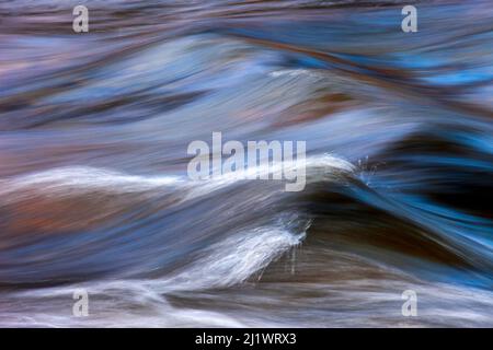 Stream current and rapids on the Brodhead Creek in Pennsylvania's ...