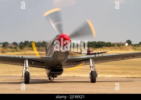 'Flying Legends' airshow at Duxford. P-51 Mustang Miss Velma Stock ...