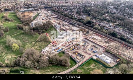 HS2 Construction Site at West Ruislip Aerial Photography Stock Photo ...