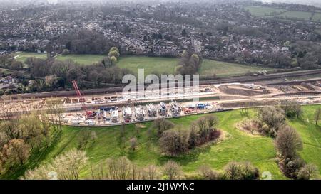 HS2 Construction Site at West Ruislip Aerial Photography Stock Photo ...