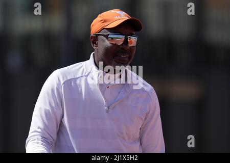 Texas Longhorns coach Edrick Floreal during the 94th Clyde Littlefield ...