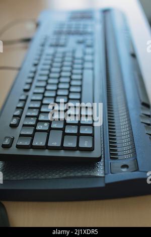 keyboard for visually impaired, braille keyboard, handicapped office ...