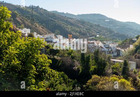 Archez in Spain: the village of Archez from the Ruta de los Molinos ...