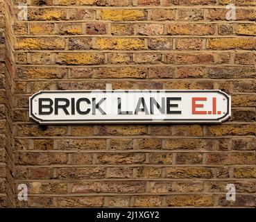 Brick Lane road sign, London, UK Stock Photo - Alamy