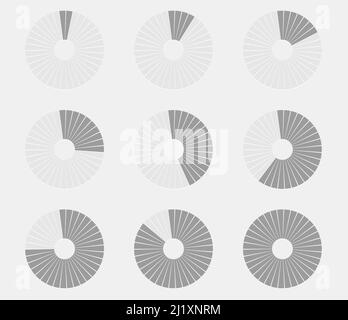 Preloader, circular loading bar. Pie chart, pie graph. Vector template - stock vector ...