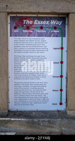 Signage for the Essex Way in Harwich Stock Photo - Alamy