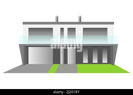 Architectural sketch of a modern exclusive house. Construction ...