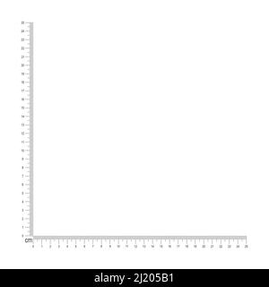 Metric ruler scale. 25 centimeter scale. Flat style vector illustration ...