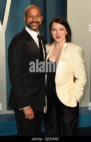 Keegan-Michael Key and Elle Key attends the 2022 Vanity Fair Oscar ...