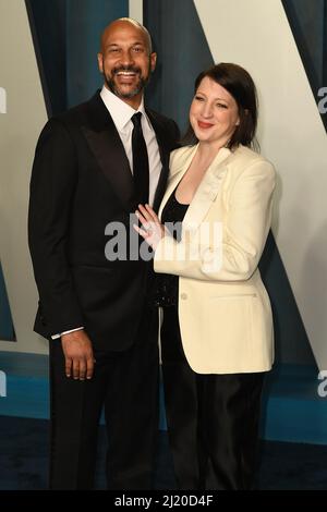 Keegan-Michael Key and Elle Key attends the 2022 Vanity Fair Oscar ...