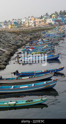 Colachel,Tamilnadu,India-December 23 2021: Boats and ships docked in ...