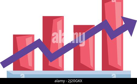 purple arrow and statistics bars Stock Vector Image & Art - Alamy