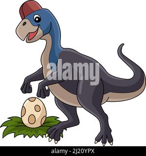 Dinosaur Oviraptor Cartoon Colored Clipart Stock Vector Image & Art - Alamy