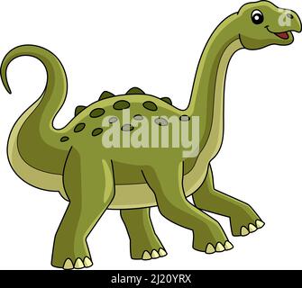 Neuquensaurus Dinosaur Animal Colored Cartoon Stock Vector Image & Art ...