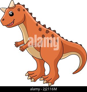 Dinosaur Carnotaurus Cartoon Colored Clipart Stock Vector Image & Art ...