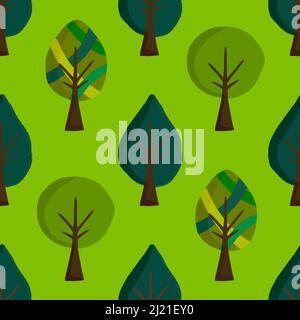 Floral seamless trees pattern for fabrics and textiles and packaging ...