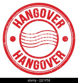 HANGOVER text written on red rectangle stamp sign Stock Photo - Alamy