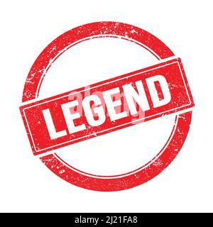LEGEND text on red grungy rectangle stamp sign Stock Photo - Alamy