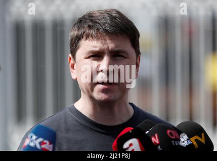 Mykhailo Podolyak, adviser to Ukrainian President Volodymyr Zelenskyy ...