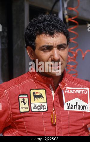 Michele Alboreto (ITA) Ferrari 2nd position Stock Photo - Alamy