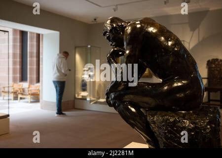 The thinker by rodin at the burrell collection Glasgow Stock Photo - Alamy