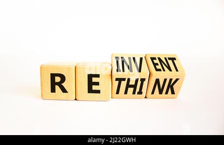 Reinvent and rethink symbol. Turned wooden wooden cubes and changed the ...
