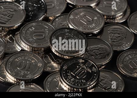 Ukrainian hryvnias coins. Background from Ukrainian coins 10 hryvnia ...