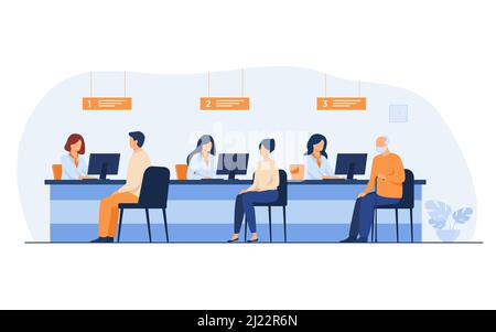 Finance managers working with clients isolated flat vector illustration ...