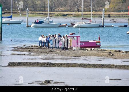Pink Ferry River Hamble Stock Photo - Alamy