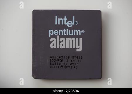 Timisoara, Romania - July 23, 2020: Close-up of a Cyrix 6x86L-PR200+GP ...