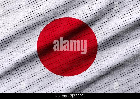 Japan flag on canvas. Patriotic background. National flag of Japan ...